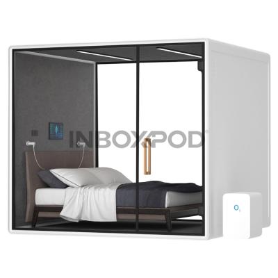 China Modular Small Soundproof Sleeping Pod Double Bed Oxygen Acoustic Booths for sale