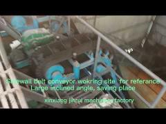 Corrugated Rubber Cleat Sidewall Belt Conveyor 30-90 Degree Slop With OEM Service