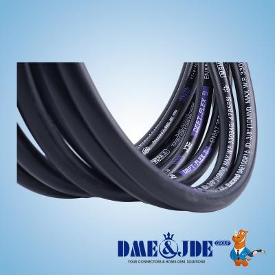 China Black 1ST Smooth Cover Hydraulic Hose Wire Braided Fluid Hose for sale