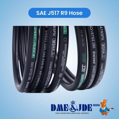 China 4 Layer Steel  Wire Spiral SAE J517 R9 Standard Hydraulic Hose Abrasion Resistant for sale