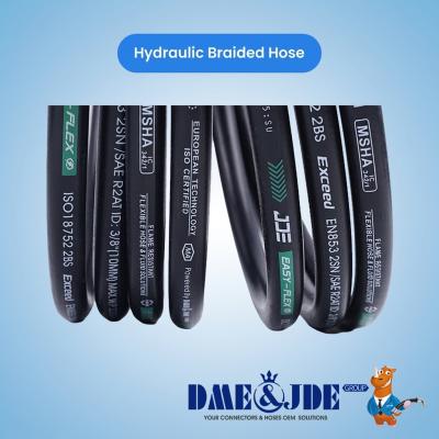 China SAE 100R2AT Hydraulic Hose 2 Layers Steel Wire Braided Rubber Hose for sale