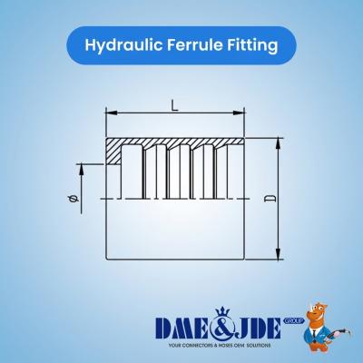 China 1/4Inch Hydraulic Ferrule Fitting For SAE100 R2AT & EN853 2SN Hydraulic Hoses for sale