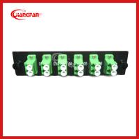China Duplex LC 6 Port Fiber Optic Adapter Panel 12 Core SPCC Black Customized for sale