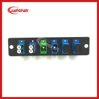 China Duplex LC 6 Port Fiber Optic Adapter Panel 12 Core SPCC Black Customized for sale