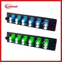 China Duplex LC 6 Port Fiber Optic Adapter Panel 12 Core SPCC Black Customized for sale