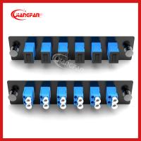 China Duplex LC 6 Port Fiber Optic Adapter Panel 12 Core SPCC Black Customized for sale