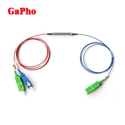 Cina alto WDM 1640/1620nm del filtro da isolamento 1x2 per l'amplificatore della fibra in vendita