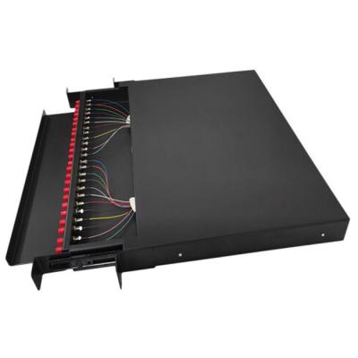 Cina struttura di distribuzione della fibra ottica del porto del quadro d'interconnessione di fibra di 1U FC 24 in vendita