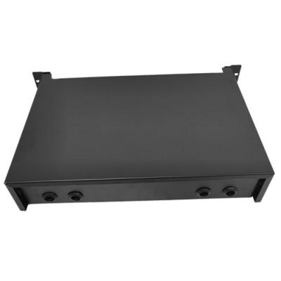 Cina 48 colore del nero dello Sc del pannello 2U dell'adattatore della fibra del quadro d'interconnessione di fibra del porto in vendita