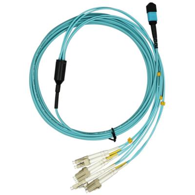 Cina Saltatore misto OM3 OM4 del connettore di cavo a fibre ottiche di gigabit di LC MPO in vendita