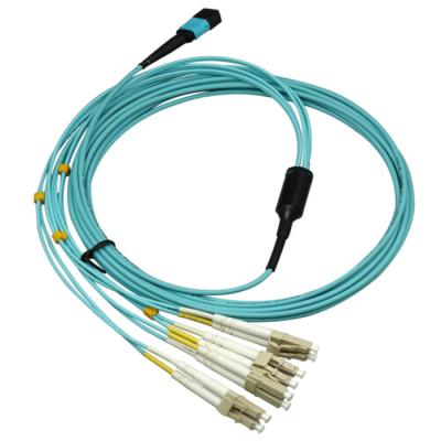 Cina Saltatore misto OM3 OM4 del connettore di cavo a fibre ottiche di gigabit di LC MPO in vendita