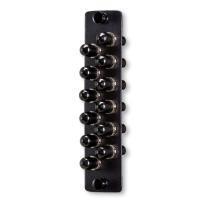 China Black ST 12 Fiber Optic Adapter Panel with Simplex Multimode Adapter LGX Compatible for sale