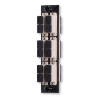 China SC 12 Fiber Optic Adapter Panel LGX ABS Black ≤0.2dB Insertion Loss for sale