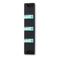 China Duplex Multimode Fiber Optic Adapter Panel LC 6 Fiber 3 Position 20 Pack for sale