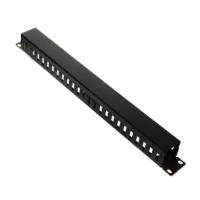 China 19 Inch Cable Management Rack Fiber Optic Adapter Panel 1U Horizontal for sale