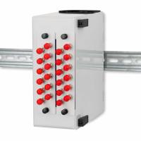 China Fiber Patch Panel DIN Rail Terminal Box 6 12 ST with Guide Slide for sale
