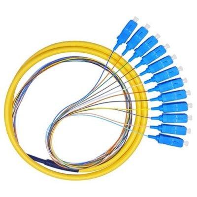 Chine Mode mono simple optique 1.5m de tresse de fibre de sortance de noyau de Sc/UPC 12 à vendre
