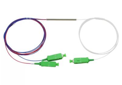 Китай 50 / 50 1m более длинное чем splitter муфты волокна 1x2 FBT, соединенный с соединителем SC/APC продается