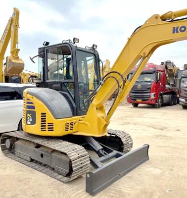 Cina Escavatore a trascinatore Komatsu PC55MR-2 con 2800 ore di lavoro e 5000 kg di peso della macchina in vendita
