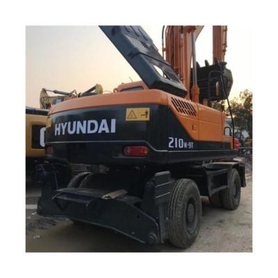 China ORIGINAL Hydraulic Pump Used Second Hand Digger Hyundai210W with EPA Engine Auger for sale