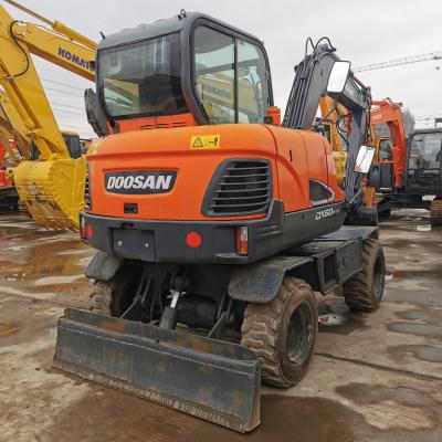 China Gebruikte Doosan DX60WN graafmachine met 0,2 emmer capaciteit in Shanghai Yard in goede staat Te koop