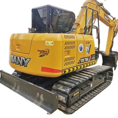 China Sany 55 60 75 graafmachine in goede staat met blad en originele hydraulische klep Te koop
