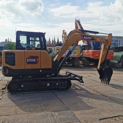 China Mini 5 Ton Original Design Excavator Sany SY55 com lâmina e original bomba hidráulica à venda