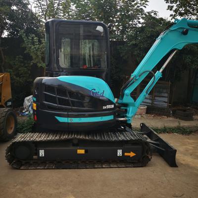 China Excavadora mini Kobelco SK55 usada de 5 toneladas em Xangai Peso operacional 5290KG à venda
