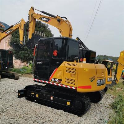 Cina Escavatore idraulico originale da 7 tonnellate Sany SY75 SY75C usato a Shanghai Modello 2022 in vendita
