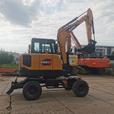 China Sany Excavator SY65W-S Equipped with Original Hydraulic Valve and 0.25m3 Bucket Capacity for sale