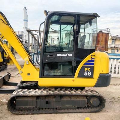 China Guter Zustand Original 5 Tonnen Mini Gebraucht Komatsu PC56-7 Bagger aus Japan in Shanghai zu verkaufen