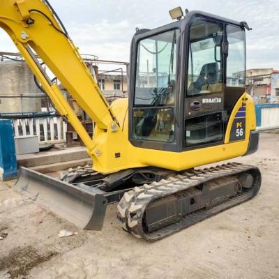 China Guter Zustand Original 5 Tonnen Mini Gebraucht Komatsu PC56-7 Bagger aus Japan in Shanghai zu verkaufen