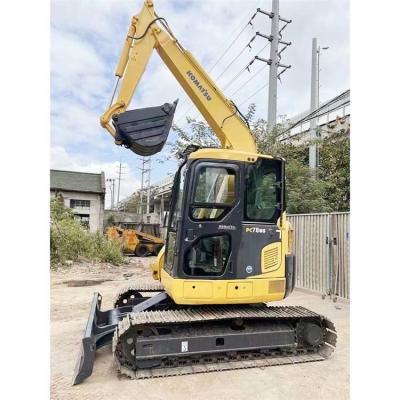 China 800 werkuren Japan gemaakt 8 ton Mini Gebruikte Komatsu PC78-8 graafmachine in goede gezondheid Te koop