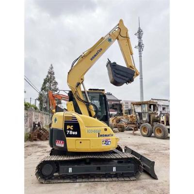 China 800 werkuren Japan gemaakt 8 ton Mini Gebruikte Komatsu PC78-8 graafmachine in goede gezondheid Te koop