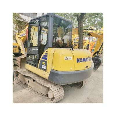 China Used Komatsu PC56-7 Excavator with 5 Ton Capacity 0.22m³ Bucket and 34.5KW Power for sale