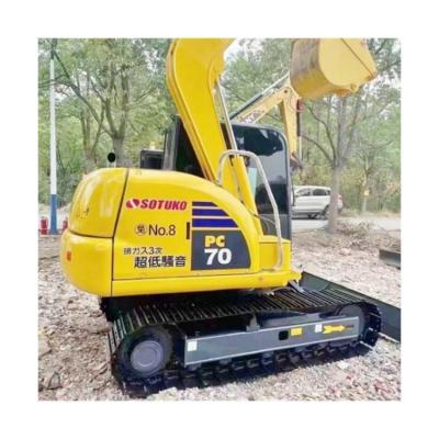 China Used Komatsu PC70-8 Excavator with 1400 Working Hours 6500KG Operating Weight and 0.3m³ Bucket Capacity for sale