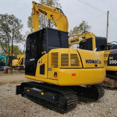 China Used Komatsu PC70-8 Crawler Excavator with 6.5TON Operating Weight 0.3m³ Bucket Capacity and 48.5KW Power for sale