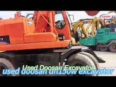 90% Originele Doosan DH150 graafmachine Gebruikte Doosan Wheel Excavator DH150W in Zuid-Korea