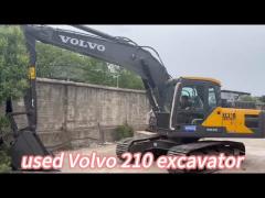 Excavadora de trilhos Volvo 210 usada com cilindro hidráulico original e 650 horas de trabalho