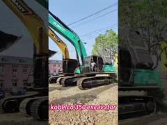 상하이 사용된 코벨코 SK350 발굴기 35톤 HINO 엔진 197 KW 좋은 상태