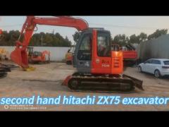 ZX75 7,5 ton Hitachi Japanse gebruikte graafmachine met originele hydraulische cilinder