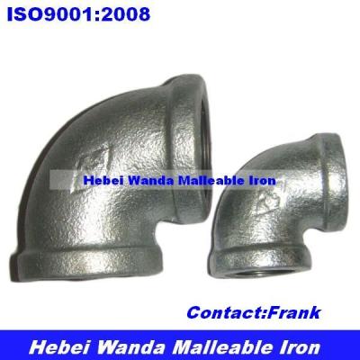 China galvanized malleable iron elbow BS thread for sale