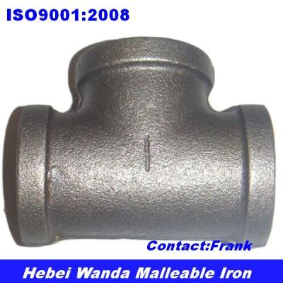 China Black malleable iron pipe fitting Tee for sale