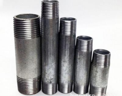 China Galvanzied Steel Iron Pipe Nipples BS thread for sale