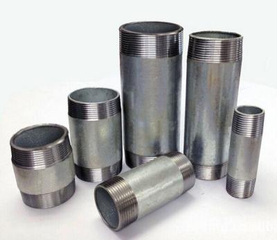 China Galvanzied Steel Iron Pipe Nipples NPT thread for sale
