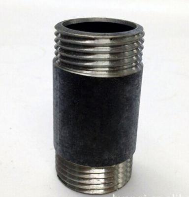 China Black Iron Pipe Nipples BS thread DUBAI market for sale