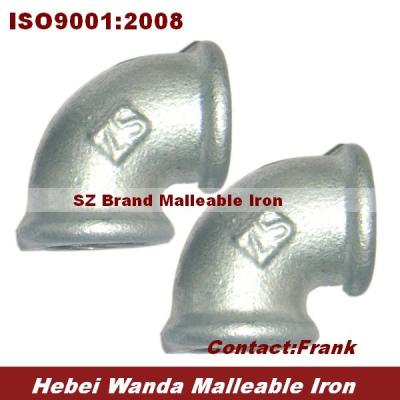 China malleable iron pipe fitting elbow 90 beaded for sale
