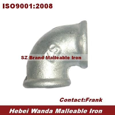 China malleable iron pipe fitting elbow 90 beaded BS thread for sale