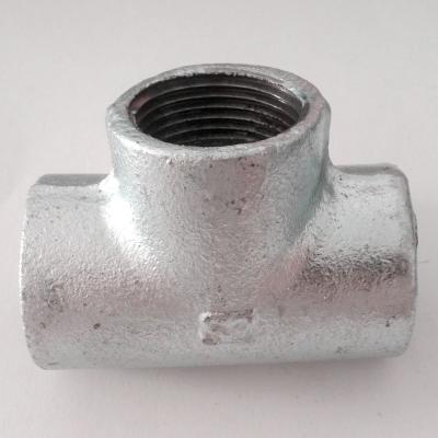 China plain galvanized malleable iron tee with BS thread for sale