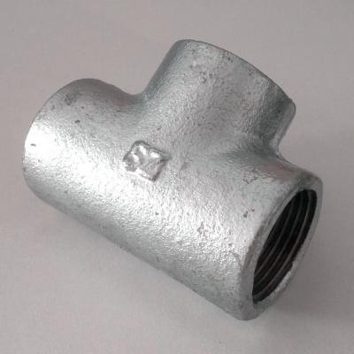 China plain galvanized malleable iron tee with BS thread for sale